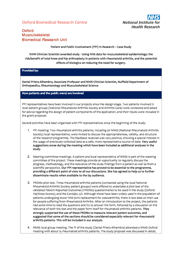 PPI-Case-Study-Epidemiology-1 | NIHR Oxford Biomedical Research Centre