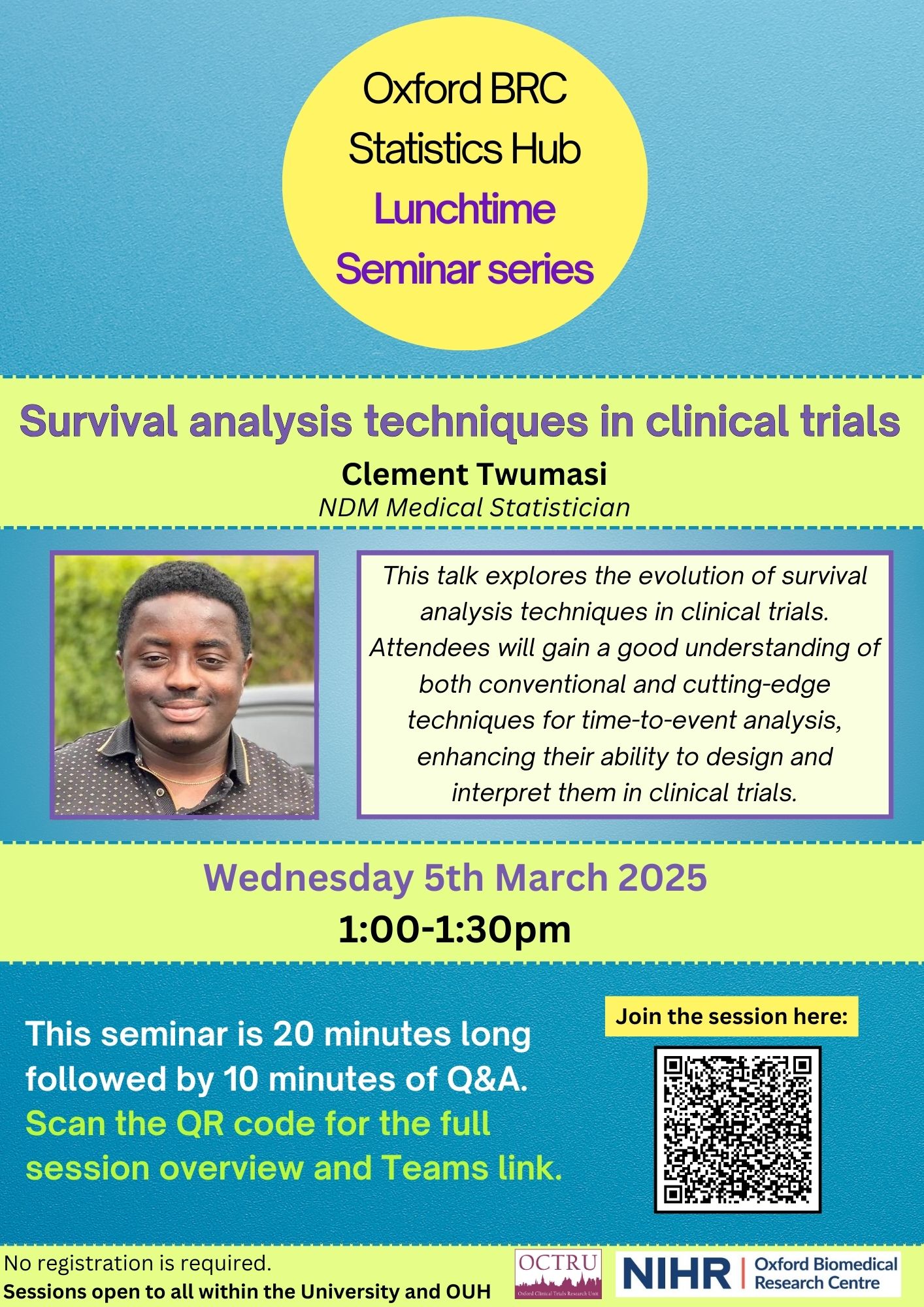 NIHR Oxford BRC Statistics Hub Lunchtime Seminar: Survival analysis ...