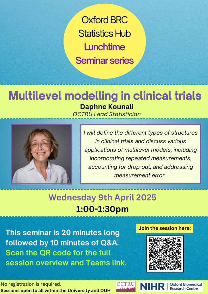 NIHR Oxford BRC Statistics Hub Lunchtime Seminar: Multilevel modelling ...