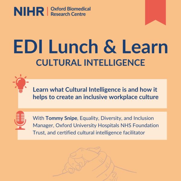 EDI Lunch and Learn: Cultural Intelligence | NIHR Oxford Biomedical ...